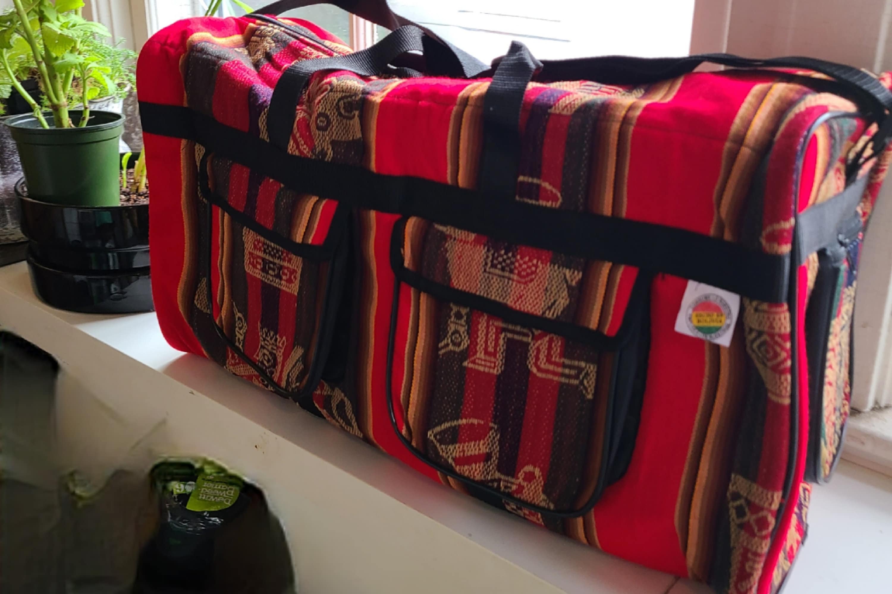 Bolivian Aguayo Fabric Indigenous Art Woven Textile DUFFEL - Etsy