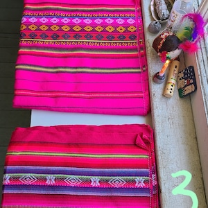 Authenitc Bolivian Aguayo Fabric, Indigenous Woven Textile, Decor ...