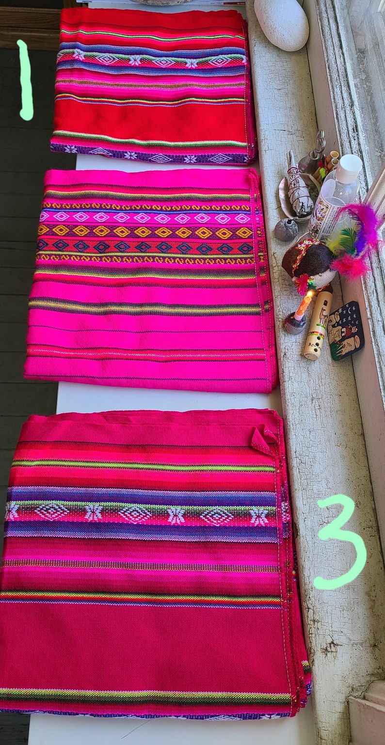 Authenitc Bolivian Aguayo Fabric, Indigenous Woven Textile, Decor ...