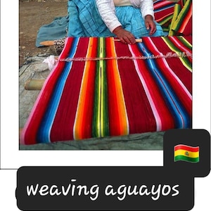 Authenitc Bolivian Aguayo Fabric, Indigenous Woven Textile, Decor ...
