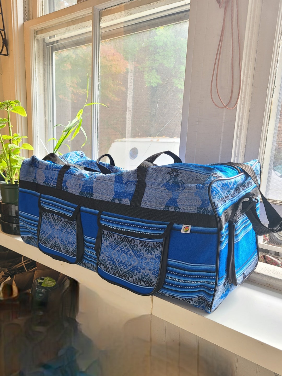 Bolivian Aguayo Fabric, Indigenous Art, Woven Textile DUFFEL BAG - Etsy