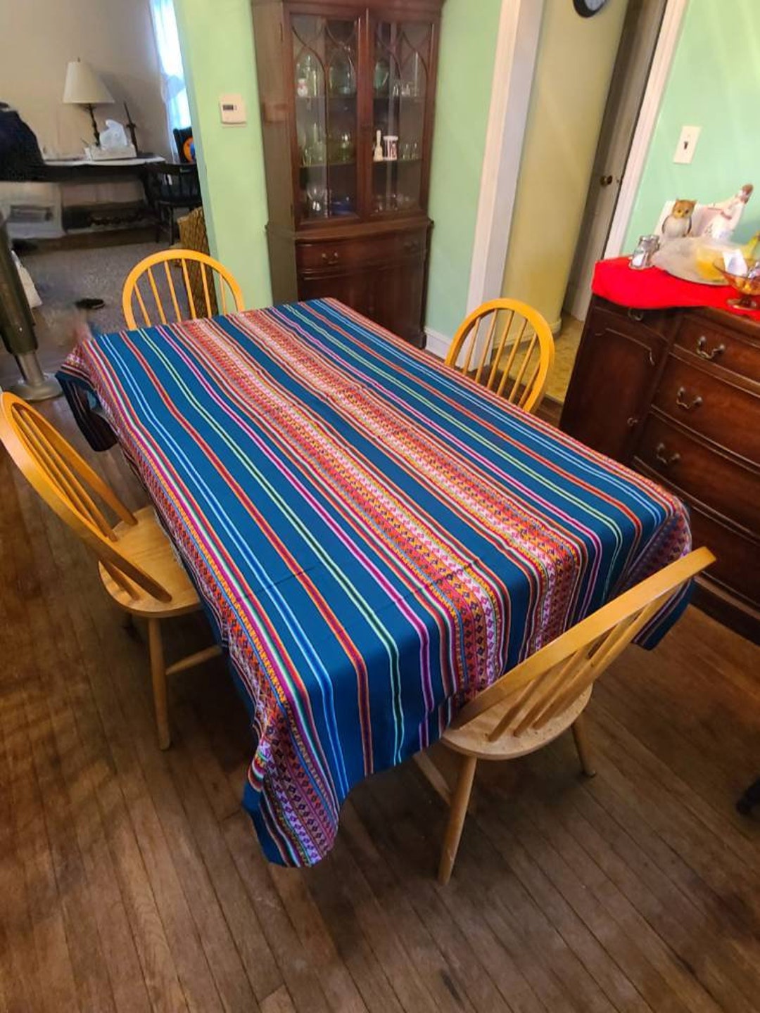 Bolivian Aguayo Fabric, Indigenous Art, Large Woven Textile for Blanket ...