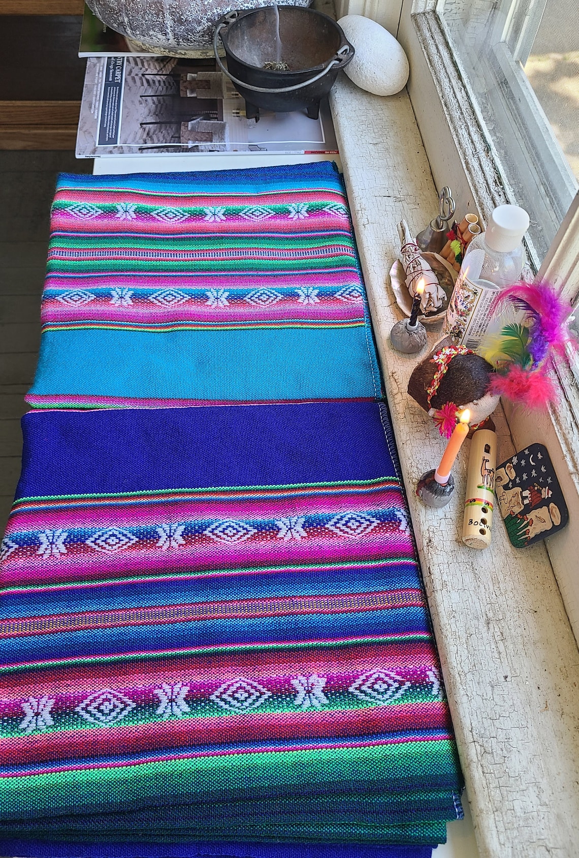Authenitc Bolivian Aguayo Fabric, Indigenous Woven Textile, Decor ...