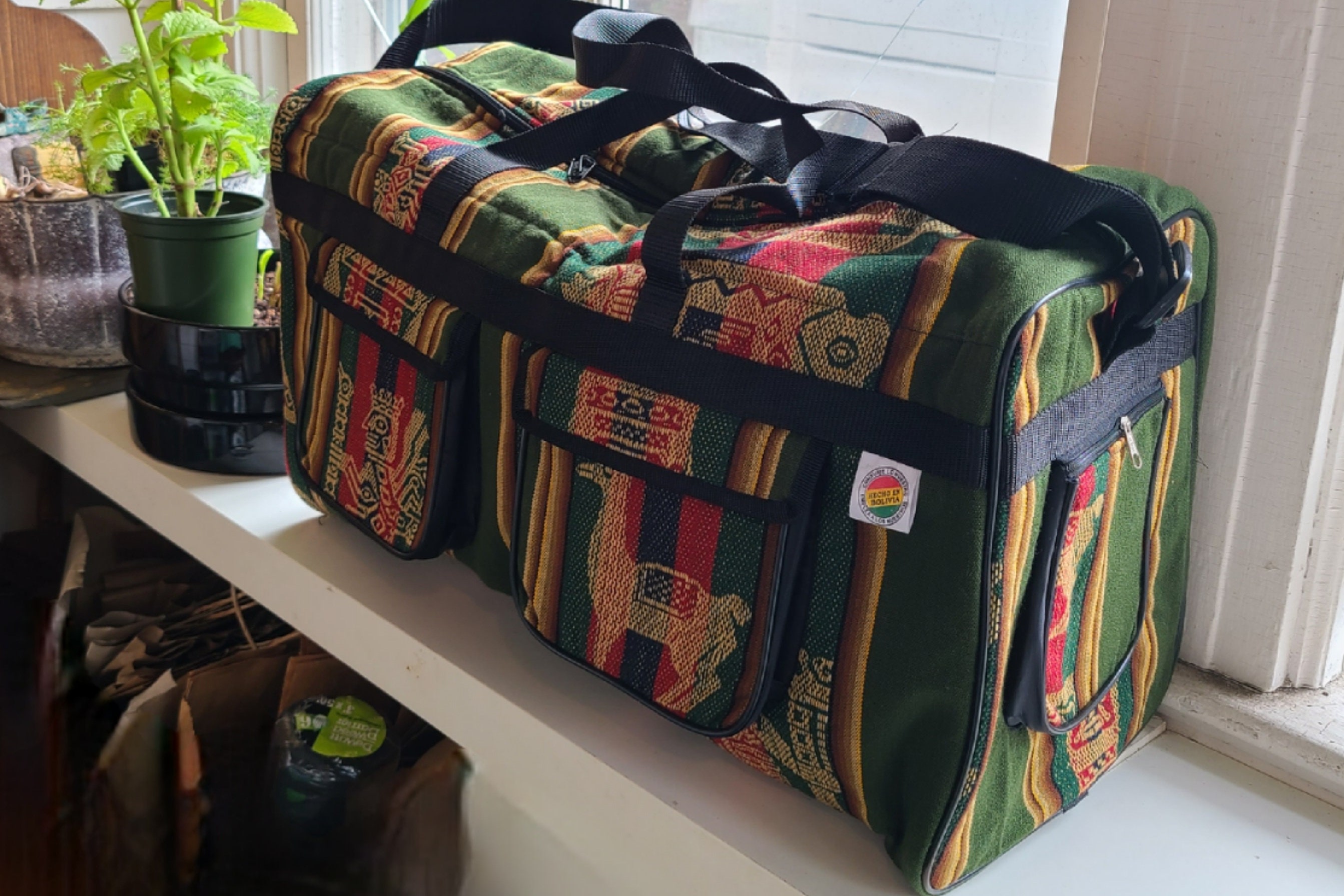 Bolivian Aguayo Fabric Indigenous Art Woven Textile DUFFEL - Etsy