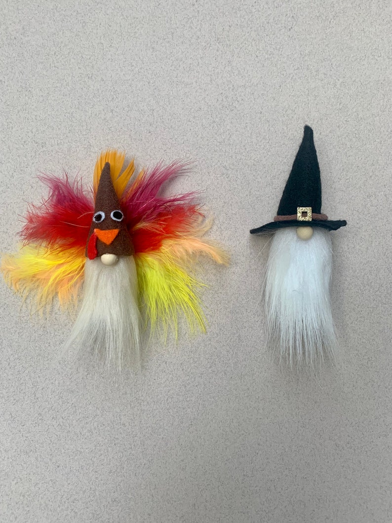 Handmade Thanksgiving Gnome Magnet – Upcycled Wine Cork Pilgrim ...