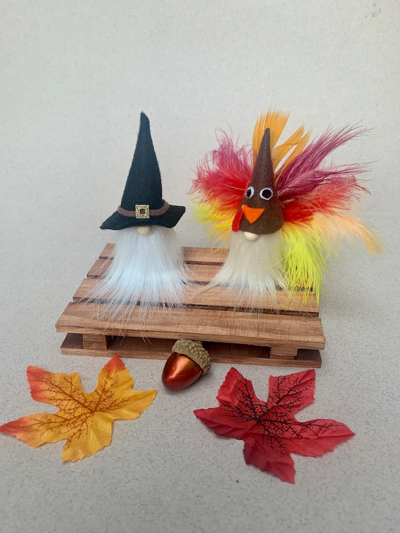 Handmade Thanksgiving Gnome Magnet – Upcycled Wine Cork Pilgrim ...