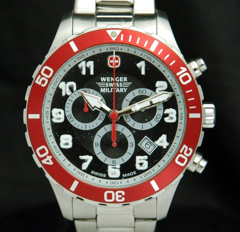 WENGER SWISS ARMY Classic Executive Sport Chronograph Mens 200M Diver ...