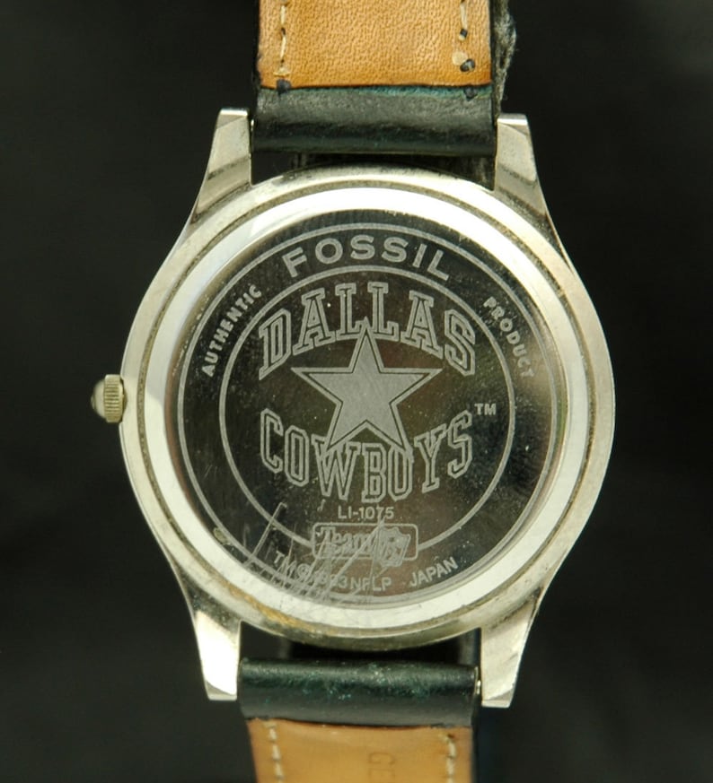 1993 DALLAS Cowboys Mens FOSSIL WATCH 37mm Nfl Football Wristwatch ...