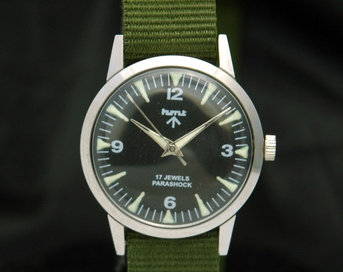 HMT Military RAF 17 Jewels Parashock Watch 35mm Vintage Mens Windup ...