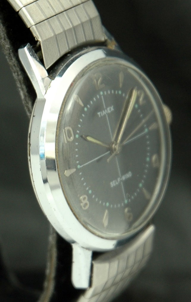 1960s TIMEX Self-wind Automatic WATCH 34mm Viscount Vintage Adult Mens ...