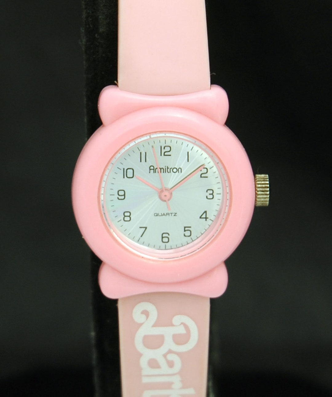 1985 BARBIE X ARMITRON WATCH New Battery 26mm Ladies Girls Wristwatch ...