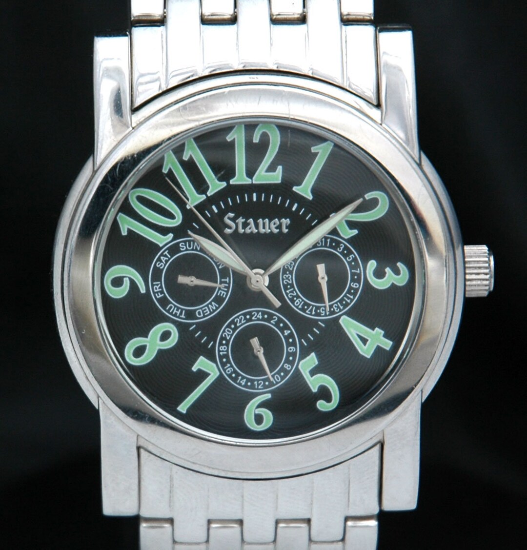STAUER Mulitfunction Calendar 44mm Quartz Watch Wristwatch 21197 ...