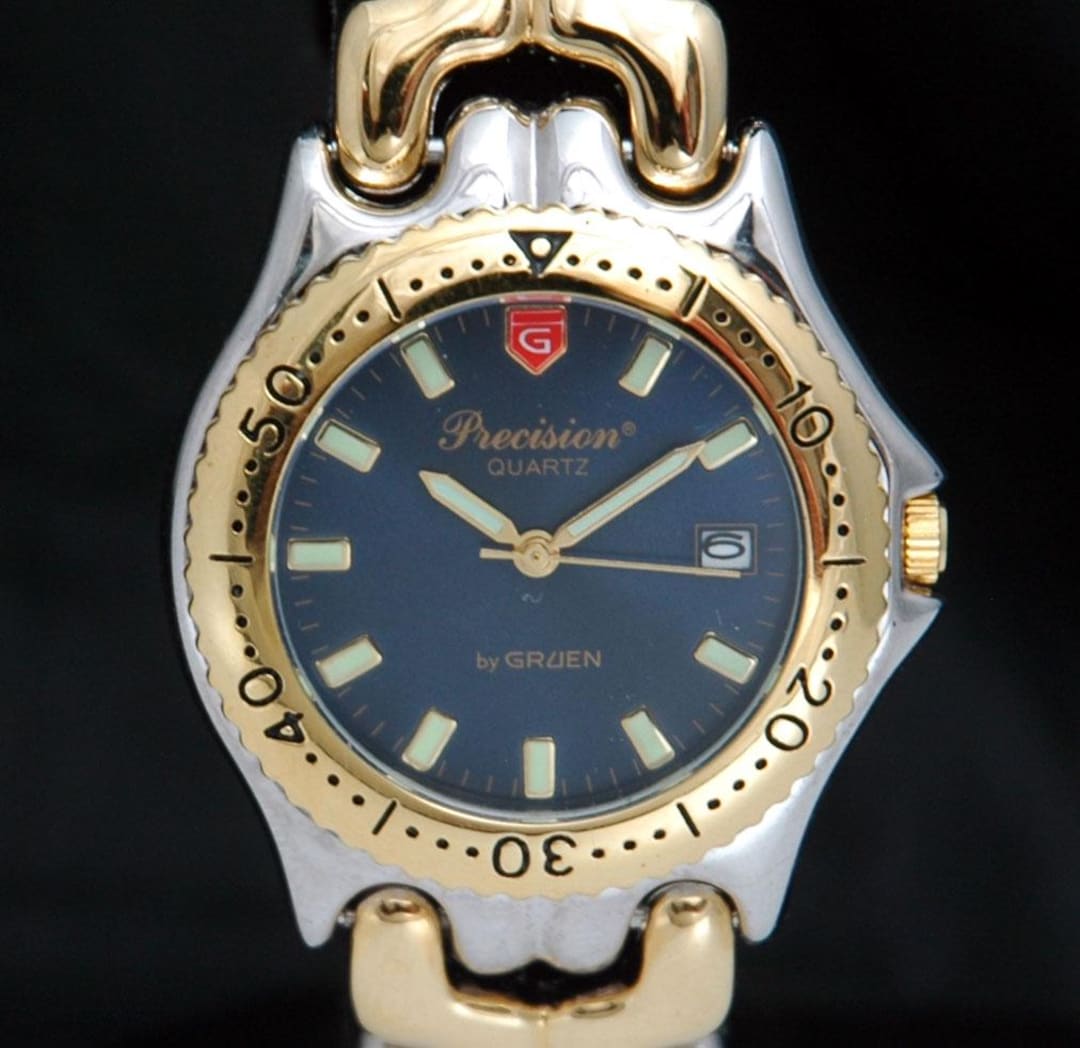 PRECISION by GRUEN Men's DIVER Watch Sel Sports Elegance Date 39mm ...