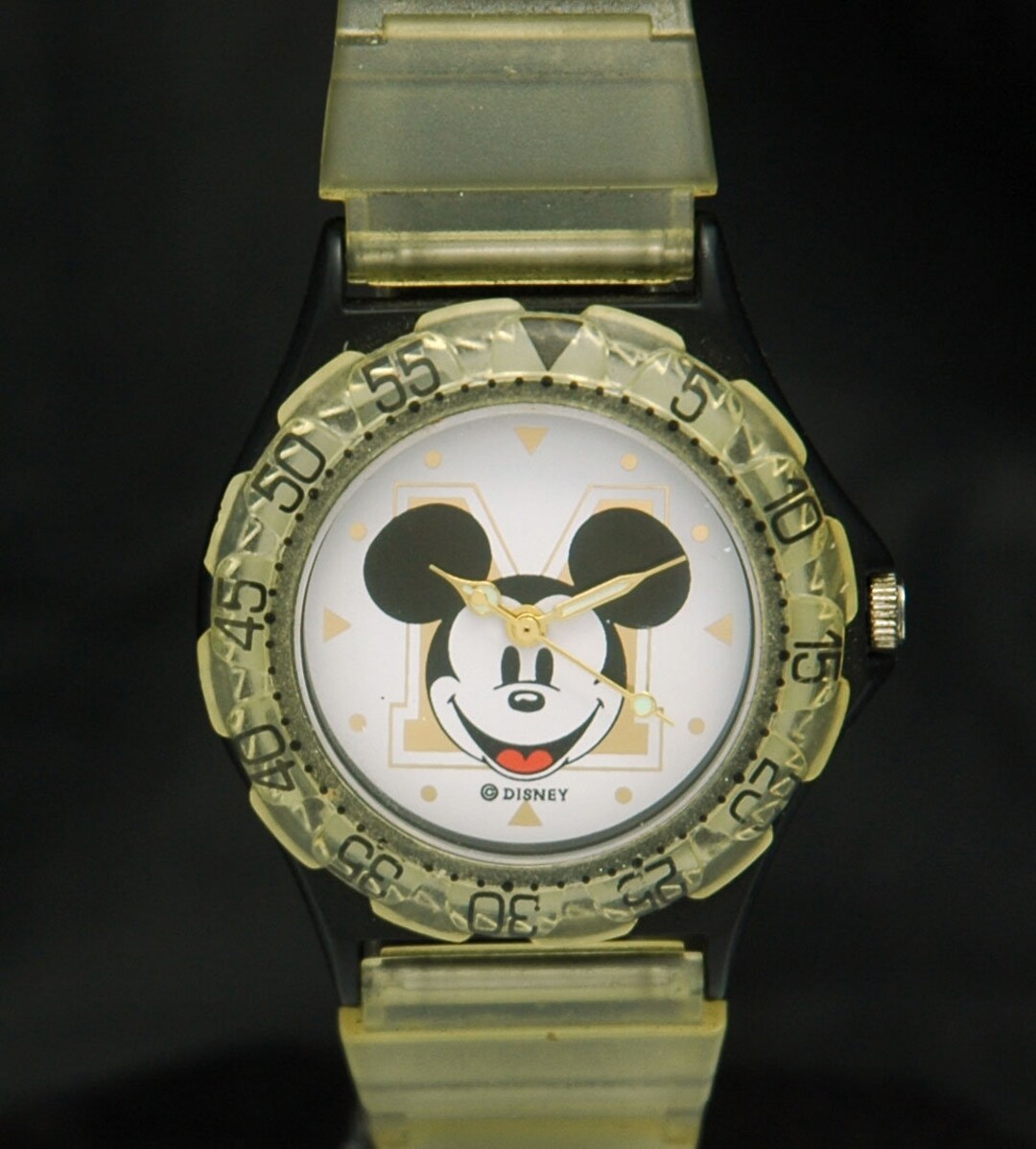 MICKEY MOUSE Sport WATCH X Fossil Disney Store Diver Scuba New Battery ...