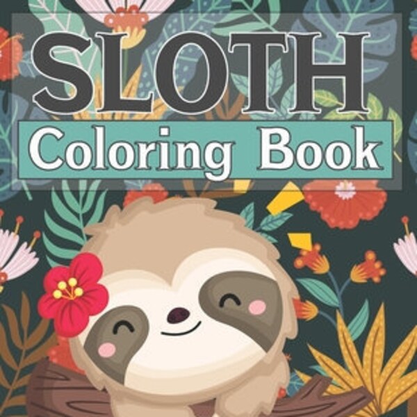 Sloth Coloring Book - Etsy