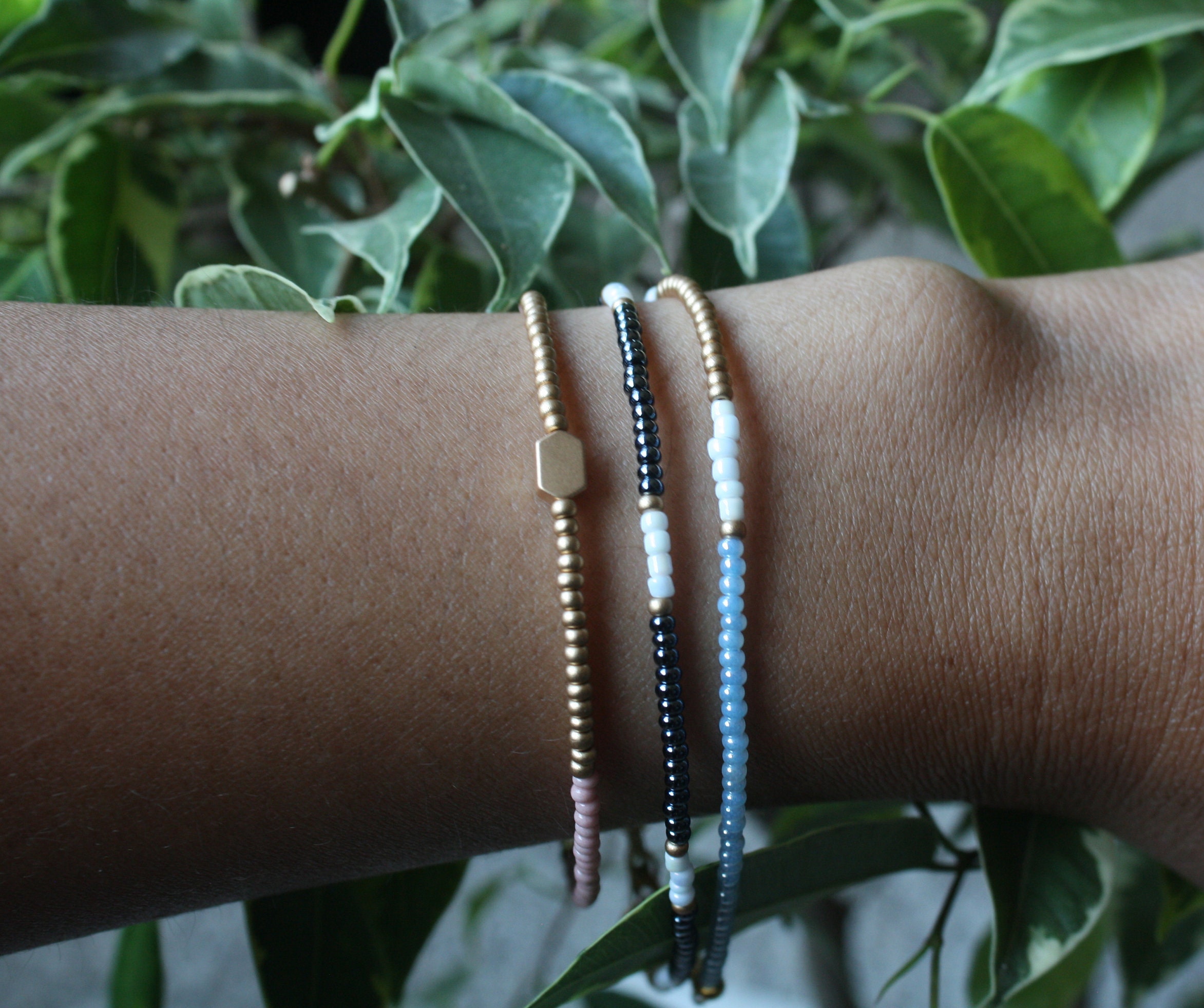 Set of 3 Small Bead Friendship Bracelets Stackable Bracelets | Etsy