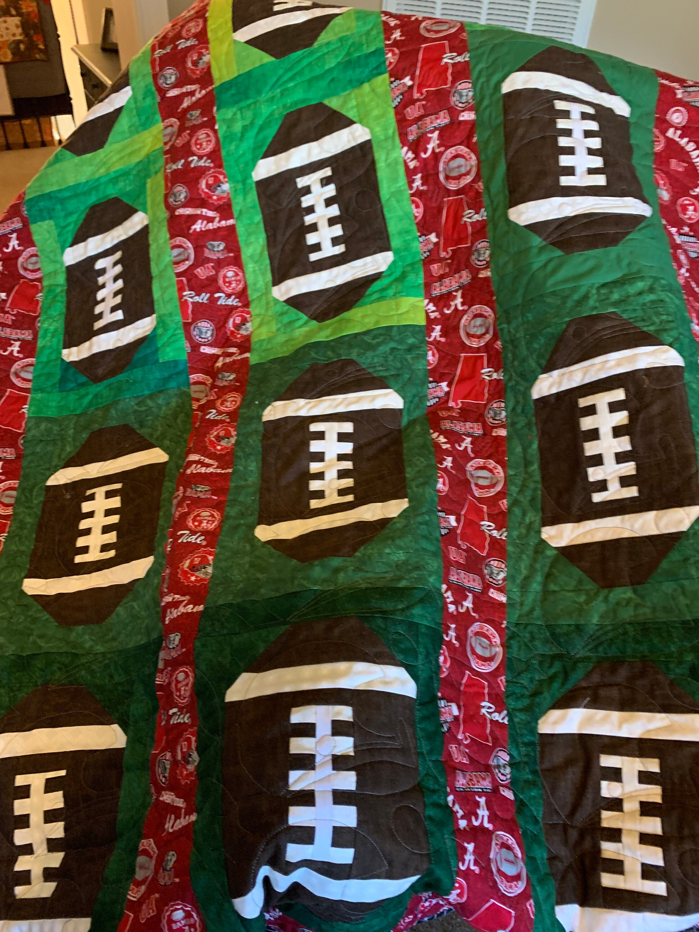 ROLL TIDE! Alabama Football Quilt - Etsy
