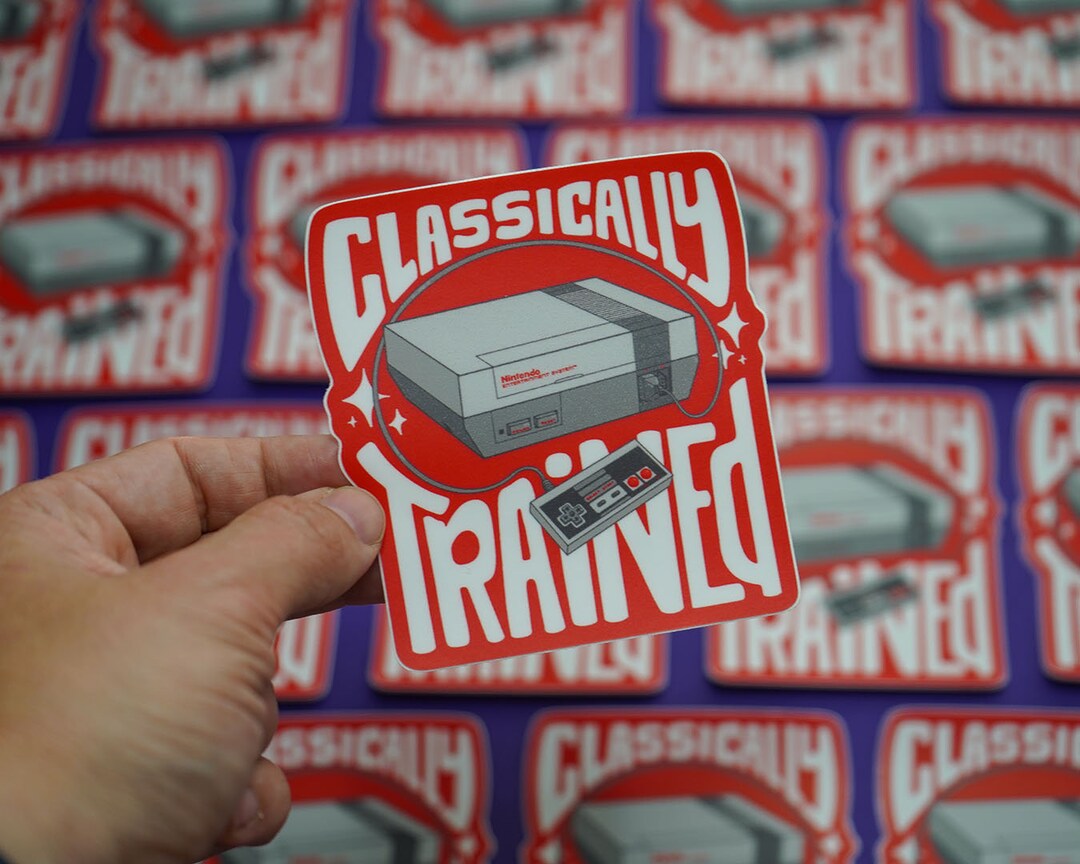 Classically Trained NES Gaming Decal / Matte Vinyl Die Cut Sticker ...