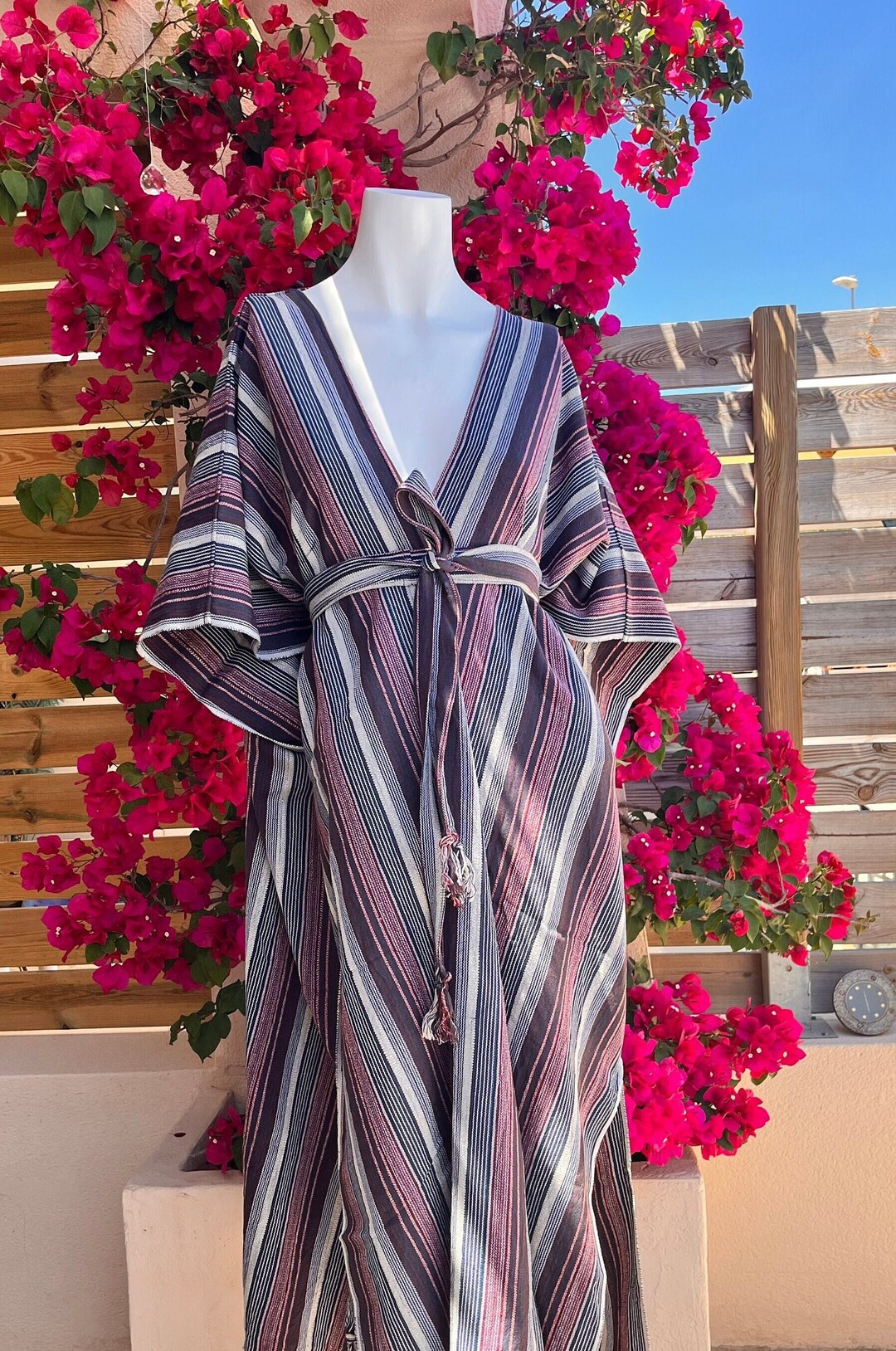 Kimono, Kaftan, Tunic, Belted Dress, Long, Robe, Boho Ritual, Festival ...