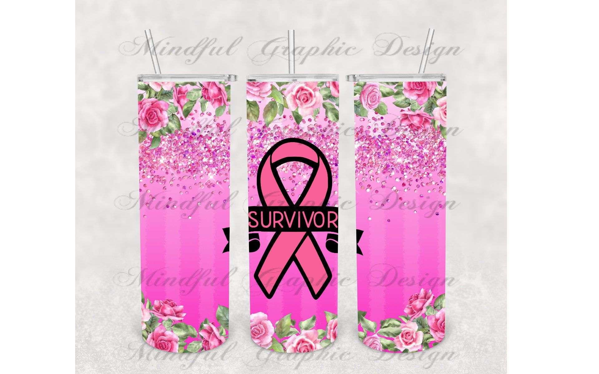 Breast Cancer Awareness Survivor Pink Roses Flowers Full Etsy
