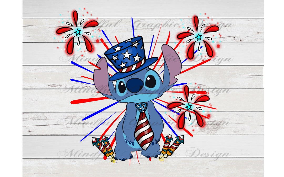 Stitch 4th of July PNG: Patriotic Tumbler Graphic (digital Download) - Etsy