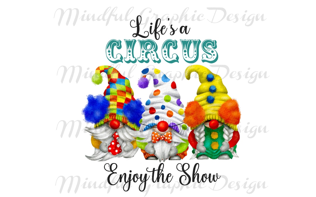 Circus Gnome Clipart: Funny Clown Gnomes (digital Download) - Etsy