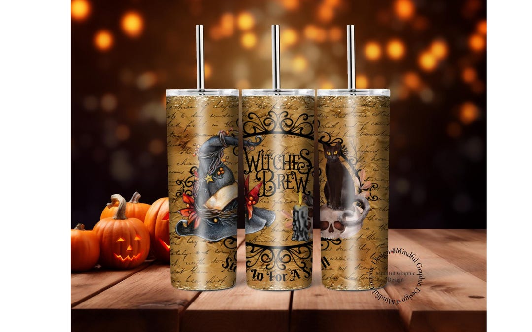 Witches Brew Tumbler Wrap: Halloween Sublimation Design (digital File ...