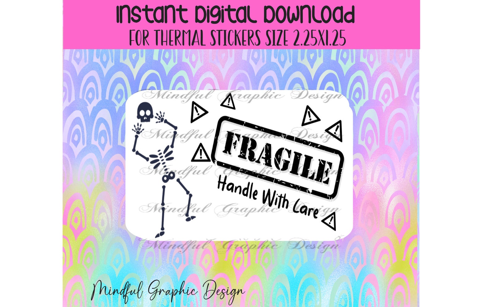 Fragile Handle With Care Packaging Stickers Small - Etsy