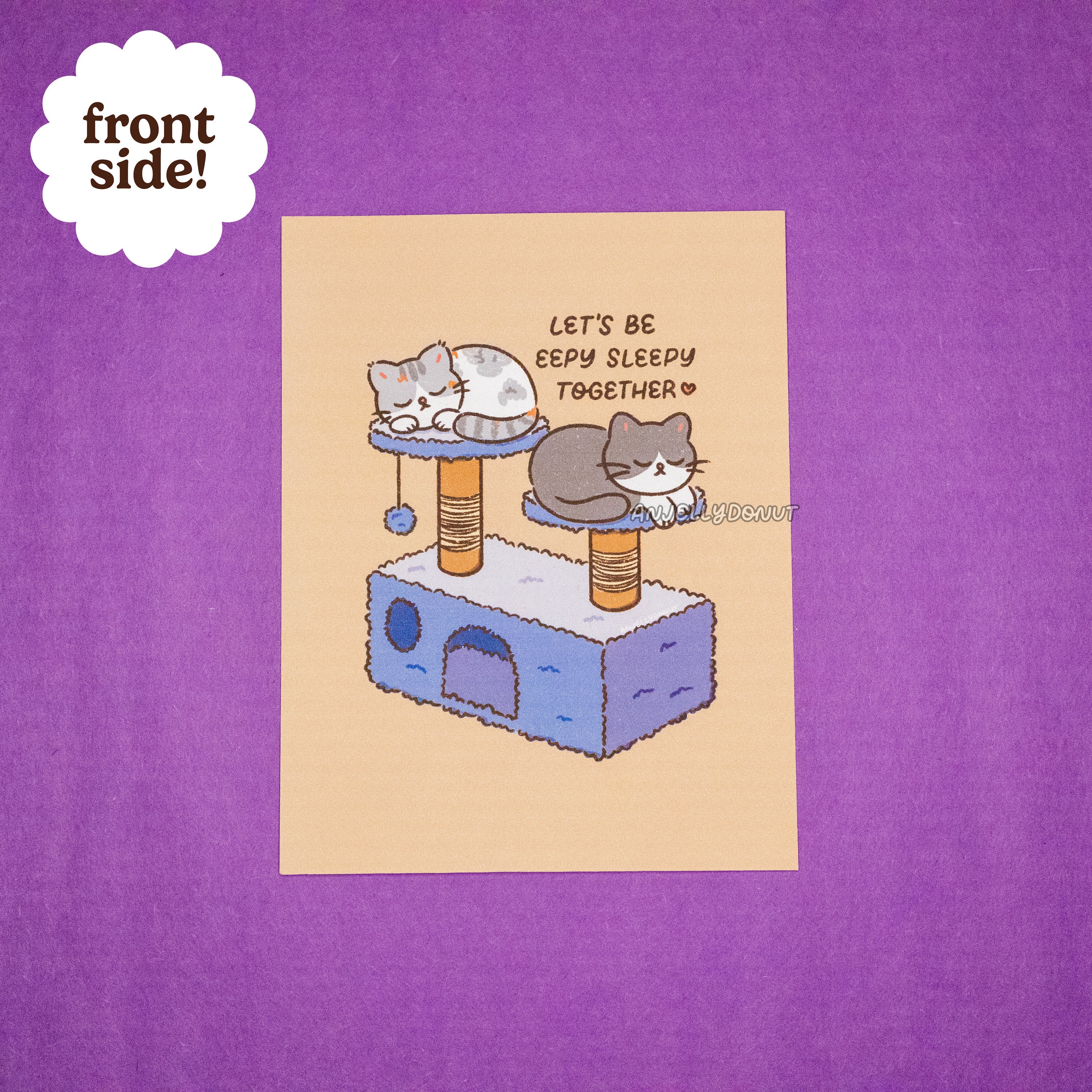 Let’s Be Eepy Sleepy Together Cats | Art Print / Postcard - Etsy