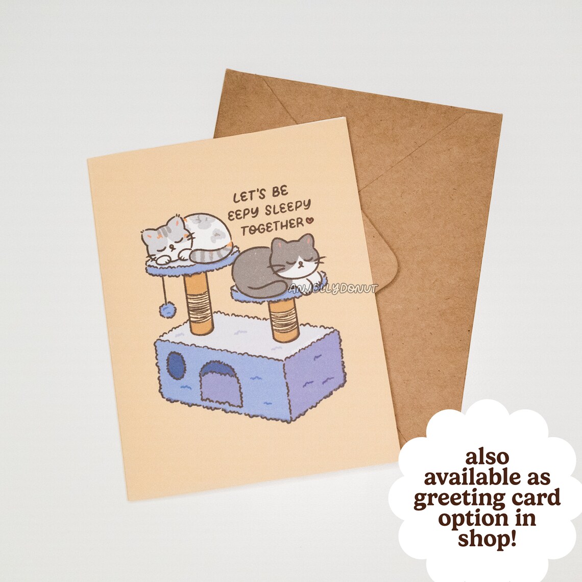 Let’s Be Eepy Sleepy Together Cats | Art Print / Postcard - Etsy