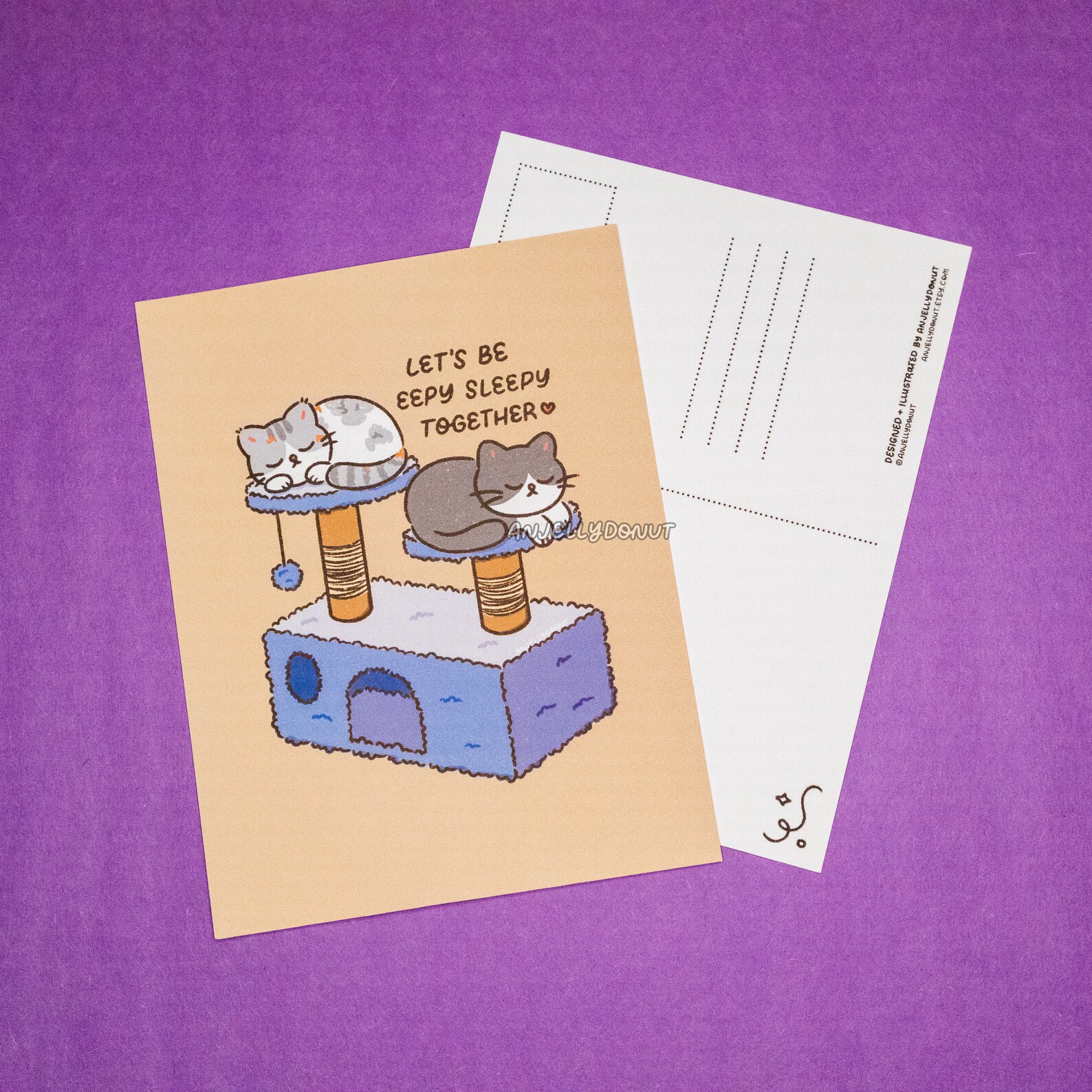 Let’s Be Eepy Sleepy Together Cats | Art Print / Postcard - Etsy