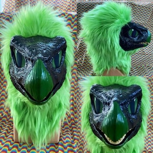 DIGITAL Dino Mask Fur Hood Pattern and Instructions - Etsy Australia