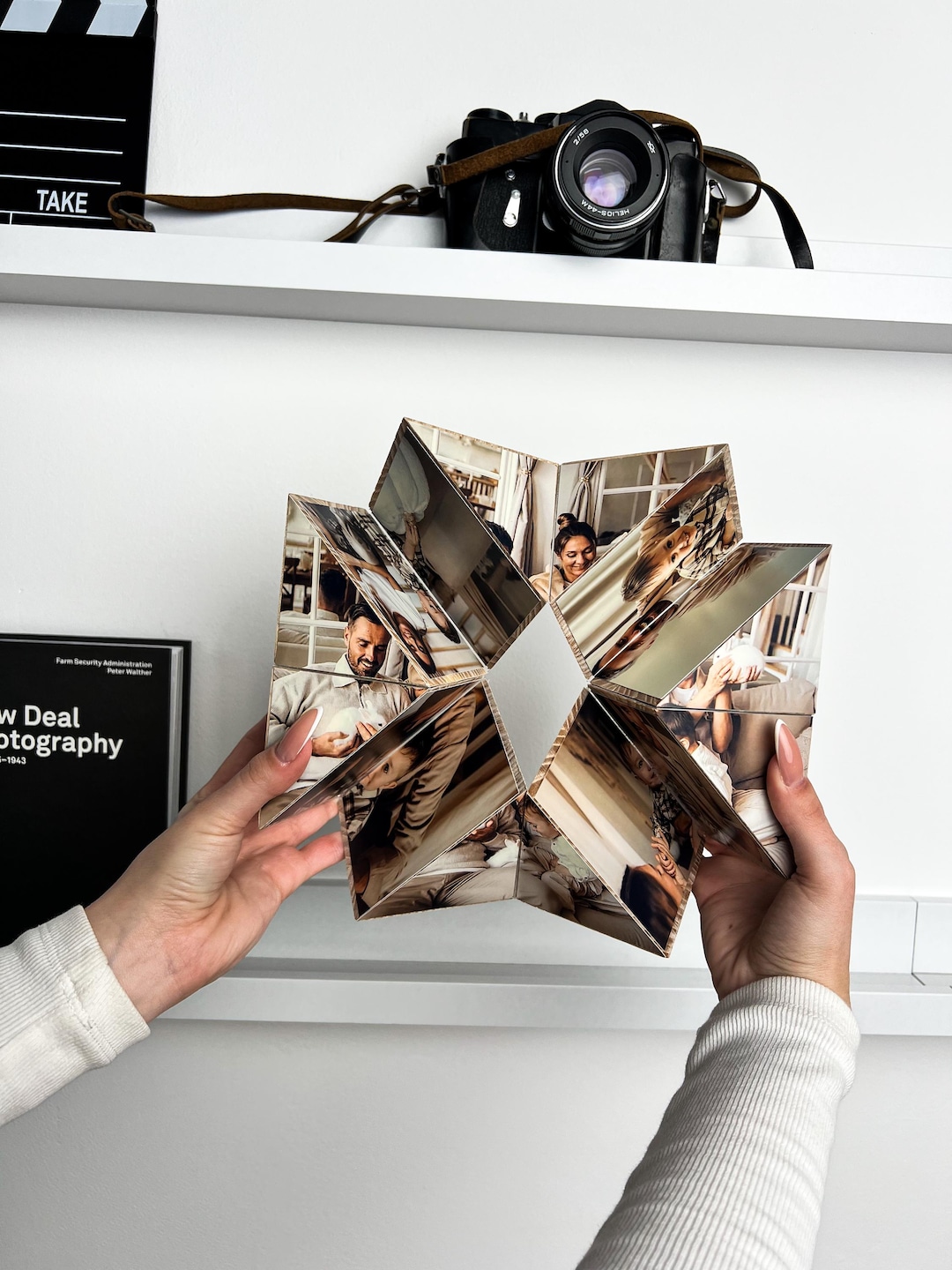 Custom Photo Cube With AR Video Effect, Personalized Folding Memory Box ...