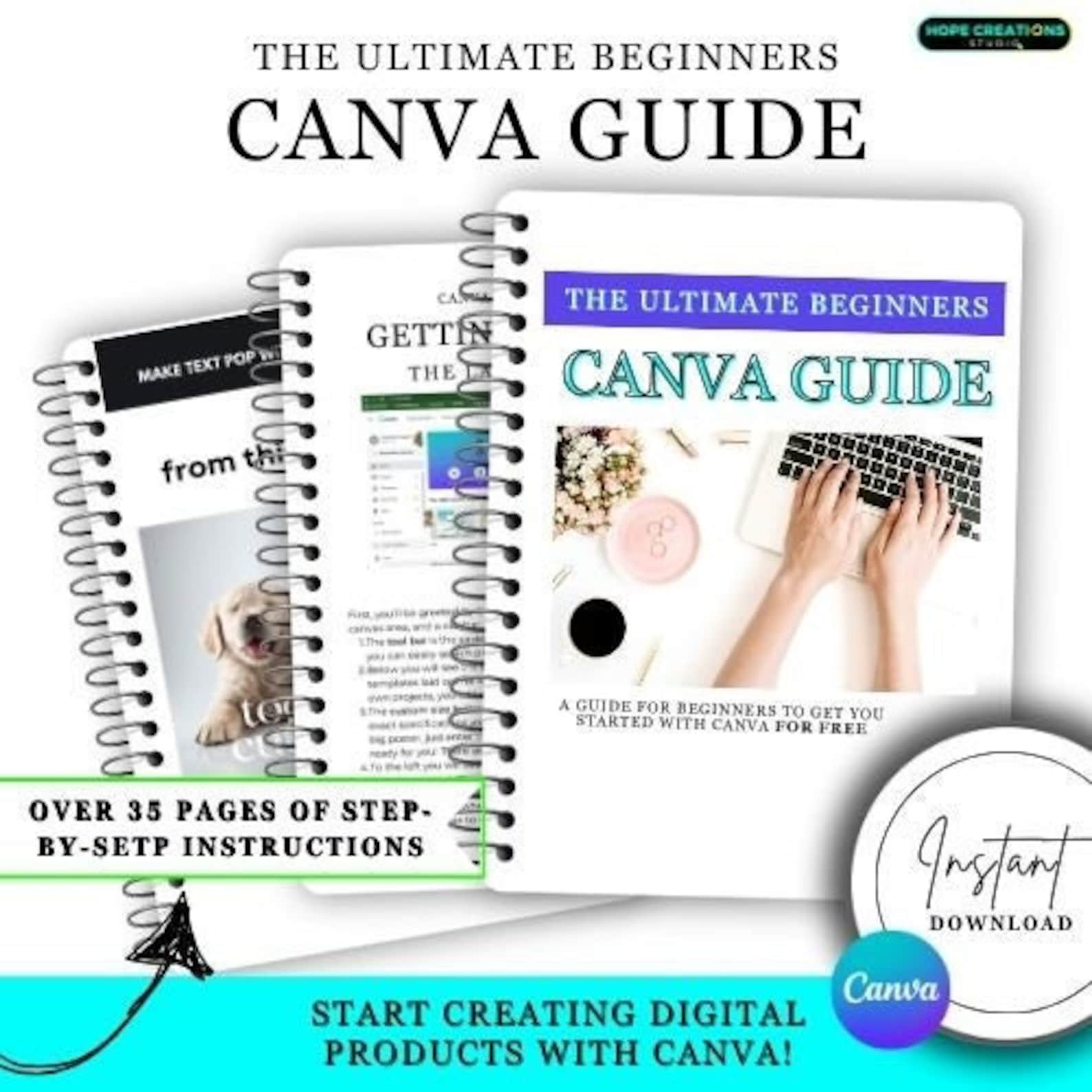 Canva 101: Canva Beginners Guide 2024, Instant Download Tutorial, Free ...