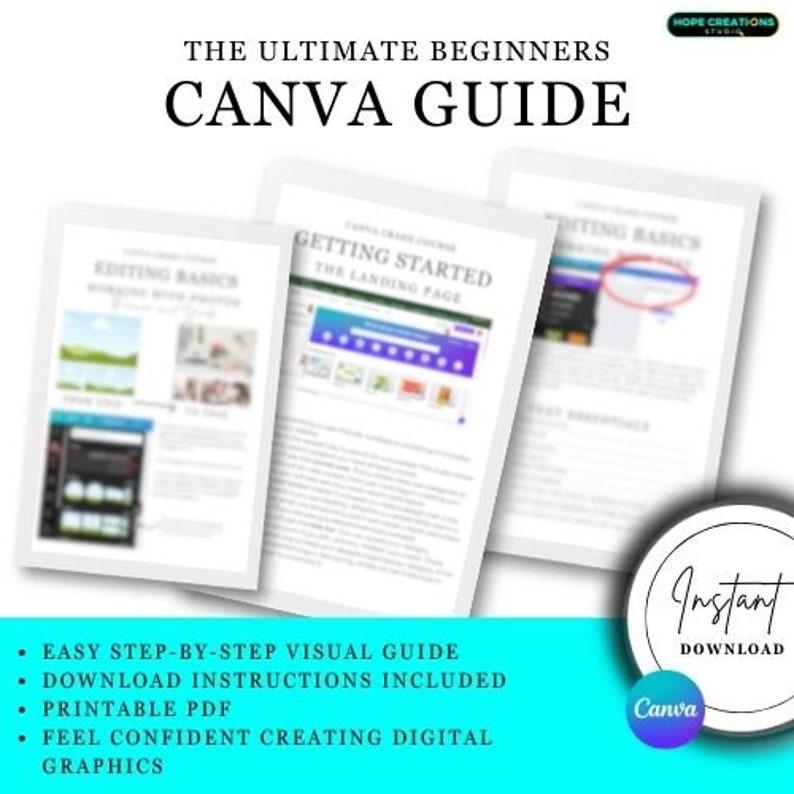 Canva 101: Canva Beginners Guide 2024, Instant Download Tutorial, Free Canva Version, Desing ...