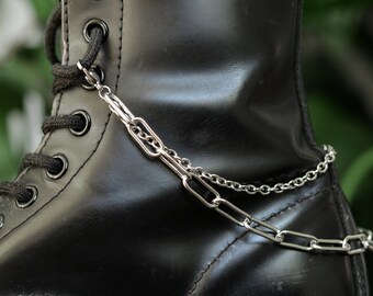 Simple Cable Boot Charm Chain | Punk Pull Loop Shoe Accessories - Etsy