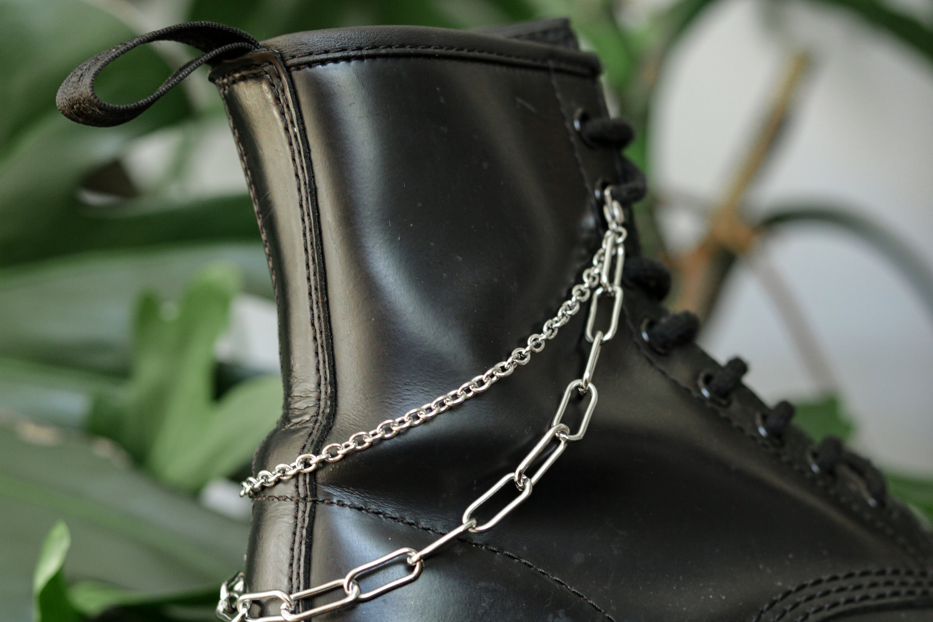 Simple Paperclip Cable Boot Charm Chain | Punk Pull Loop Shoe ...