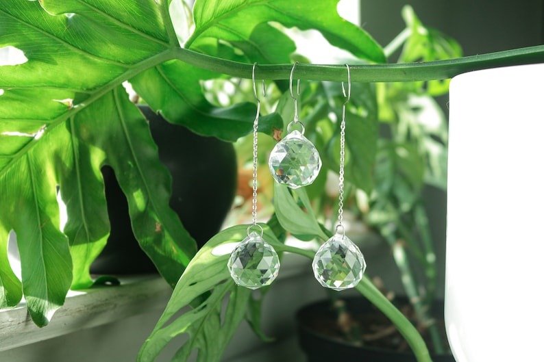 Set of Crystal Suncatcher Hanging Plant Charms Houseplant - Etsy