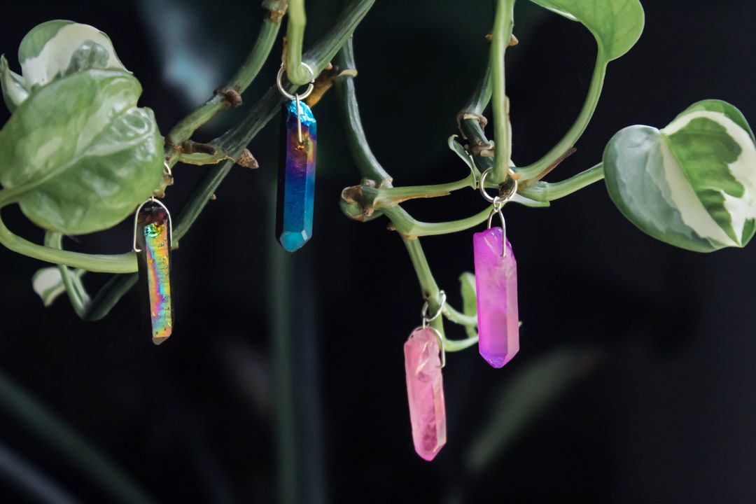 Colorful Plant Charm Crystals Hippie Accessories Quartz Decor ...