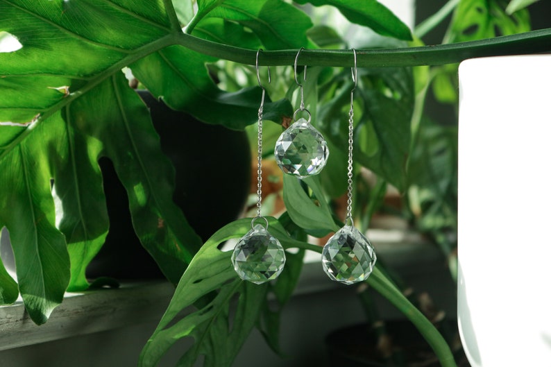 Set of Crystal Suncatcher Hanging Plant Charms Houseplant - Etsy