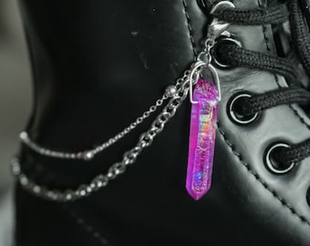 Crystal Boot Chain Punk Quartz Gothic Charm Shoe Accessories - Etsy