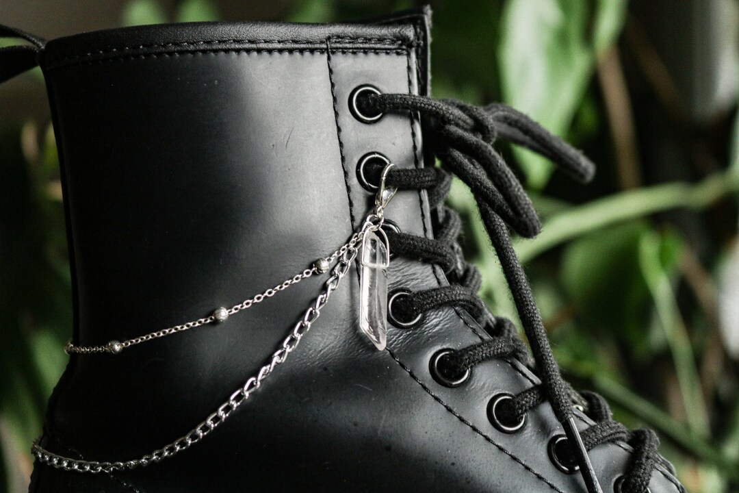 Crystal Boot Chain | Punk Quartz Gothic Charm Shoe Accessories - Etsy