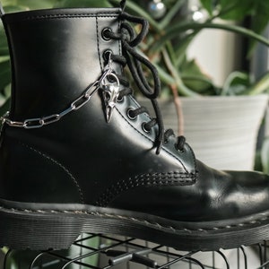 Raven Goth Boot Chain | Punk Crow Gothic Silver Charm Shoe Accessories ...