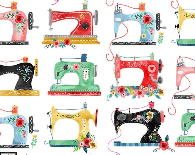 Sewing Motifs All Over Just Sew Collection QT Fabrics 29227 E Retro ...