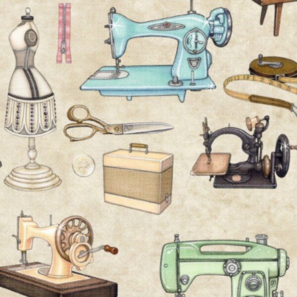 Sewing Theme Fabric - Etsy
