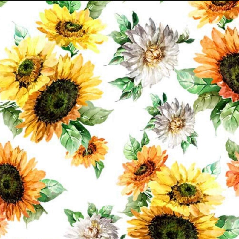 Sunflower Fabric - Etsy