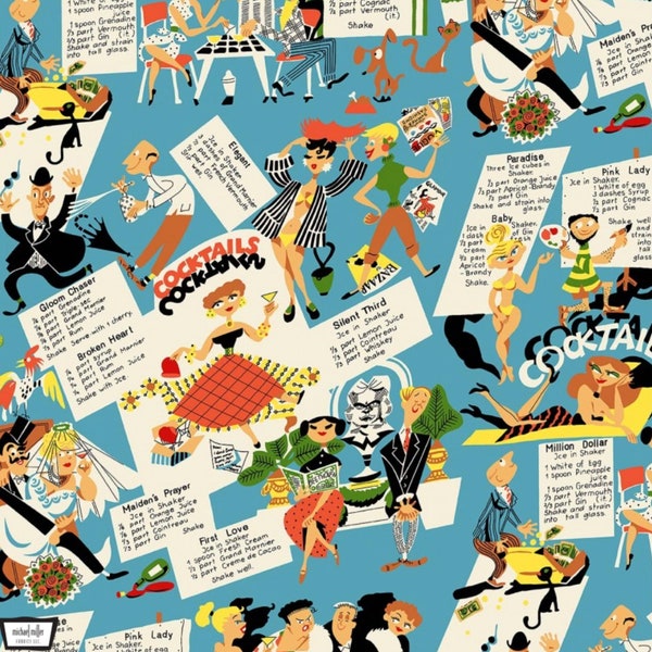 Cocktail Fabric - Etsy