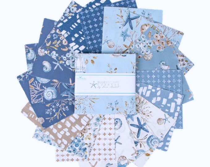 Blue Escape Coastal 5 in Stacker Riley Blake Fabrics Blue Escape ...