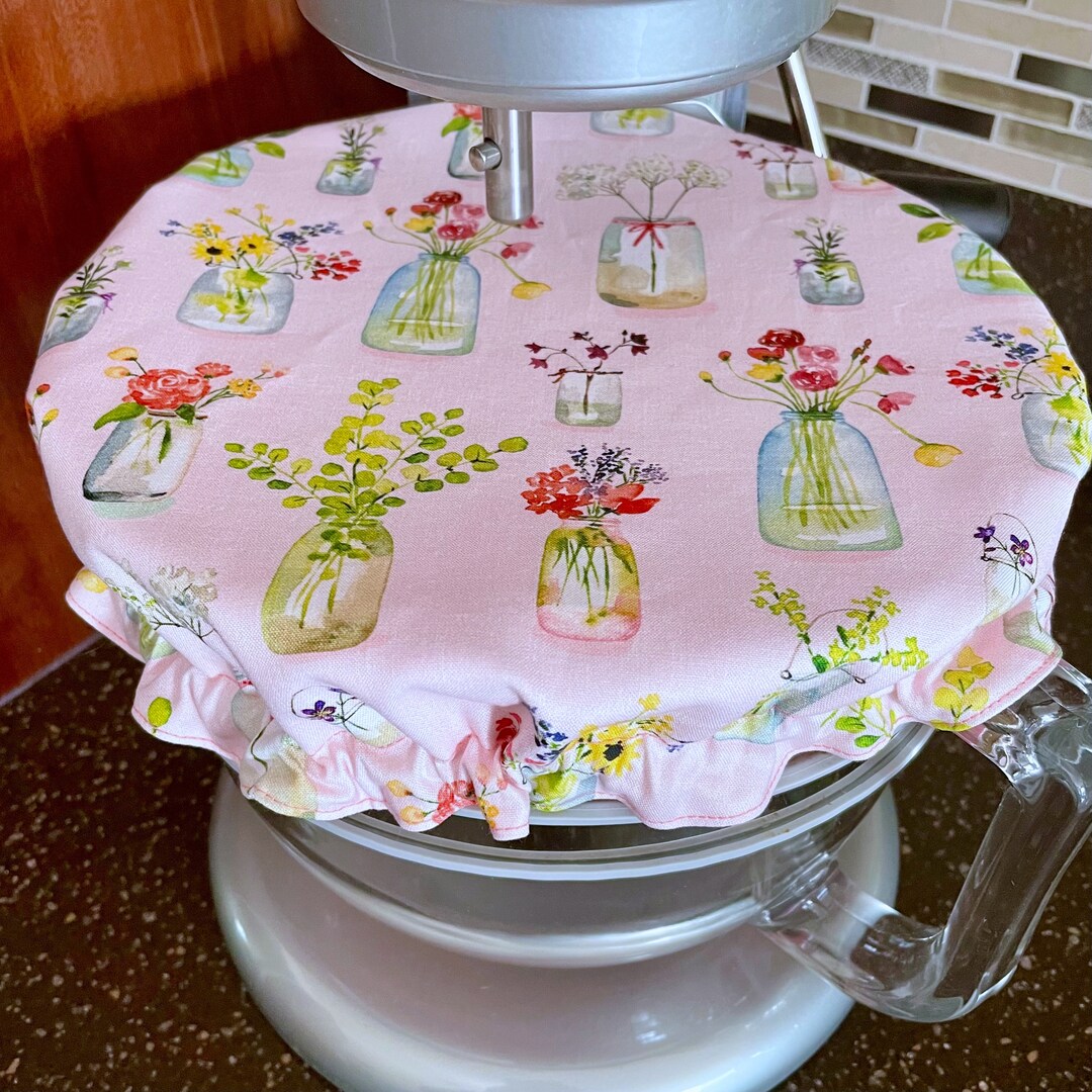 Mason Jar Floral XL Mixer Bowl Cover | Floral Mixer Bowl Cover ...