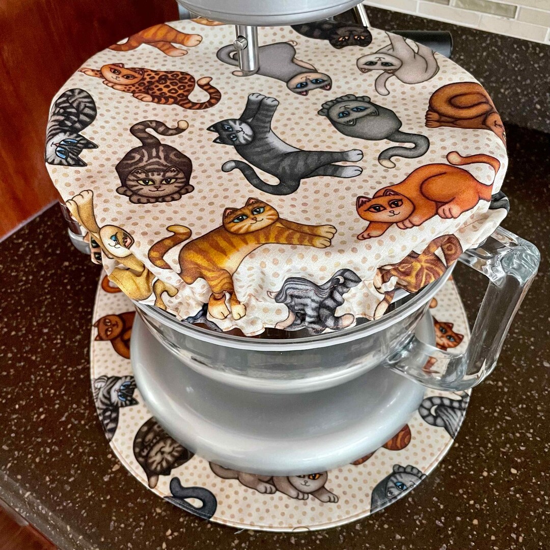 Meow Cats XL Fabric Bowl Cover Meow Cats Theme Mixer Bowl Cover ...